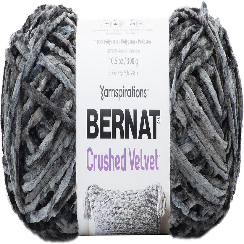 Bernat Crushed Velvet Yarn-Deep Gray | Oriental Trading