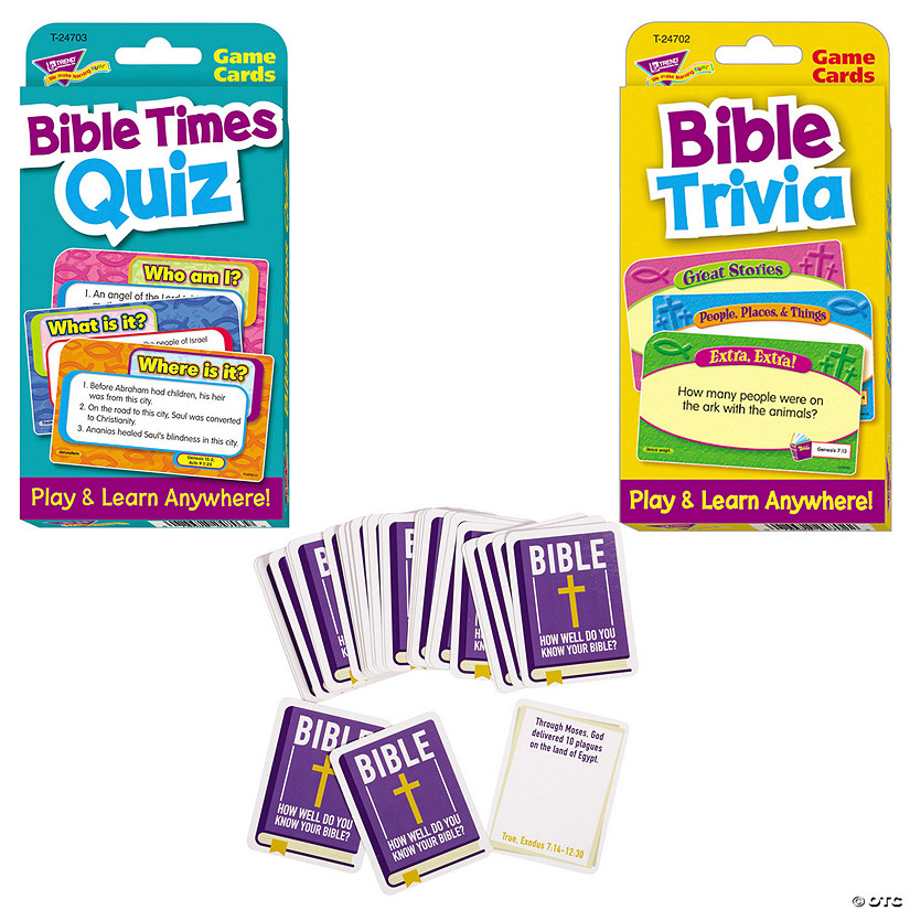Bible Trivia Challenge Game Card Assortment - 38 Pc.