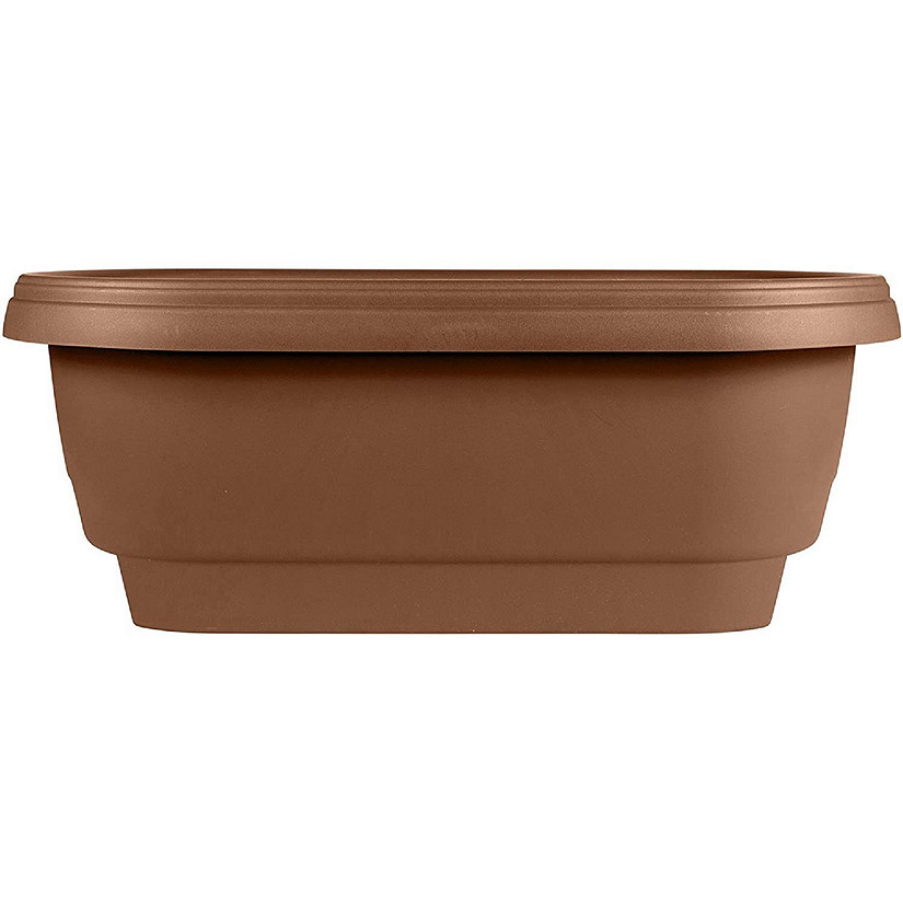 Bloem Classic Oval Deck Rail Planter, 24in - Chocolate