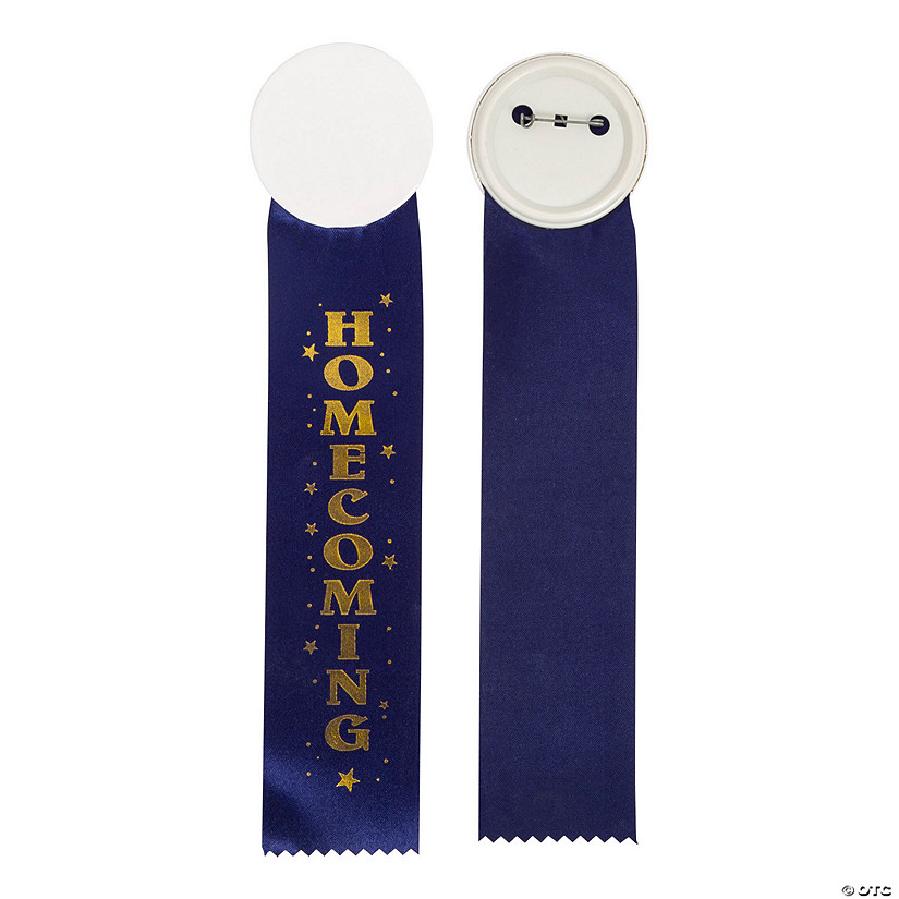 Blue Homecoming Ribbon Buttons | Oriental Trading