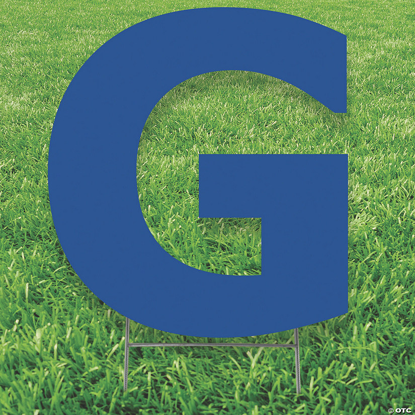 Blue Letter G Yard Sign | Oriental Trading