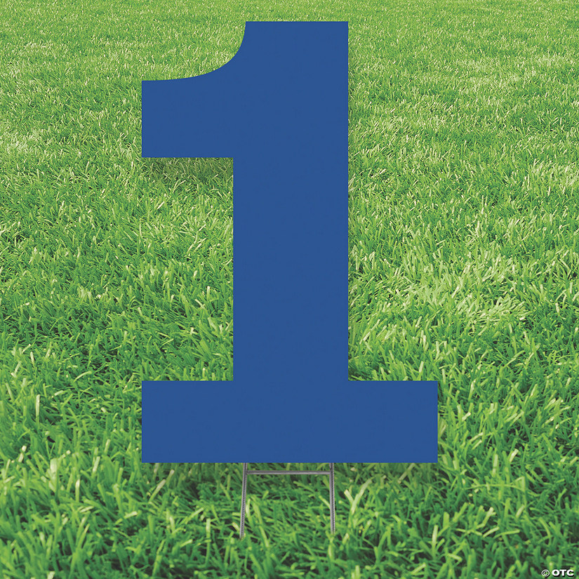 Blue Number 1 Yard Sign | Oriental Trading