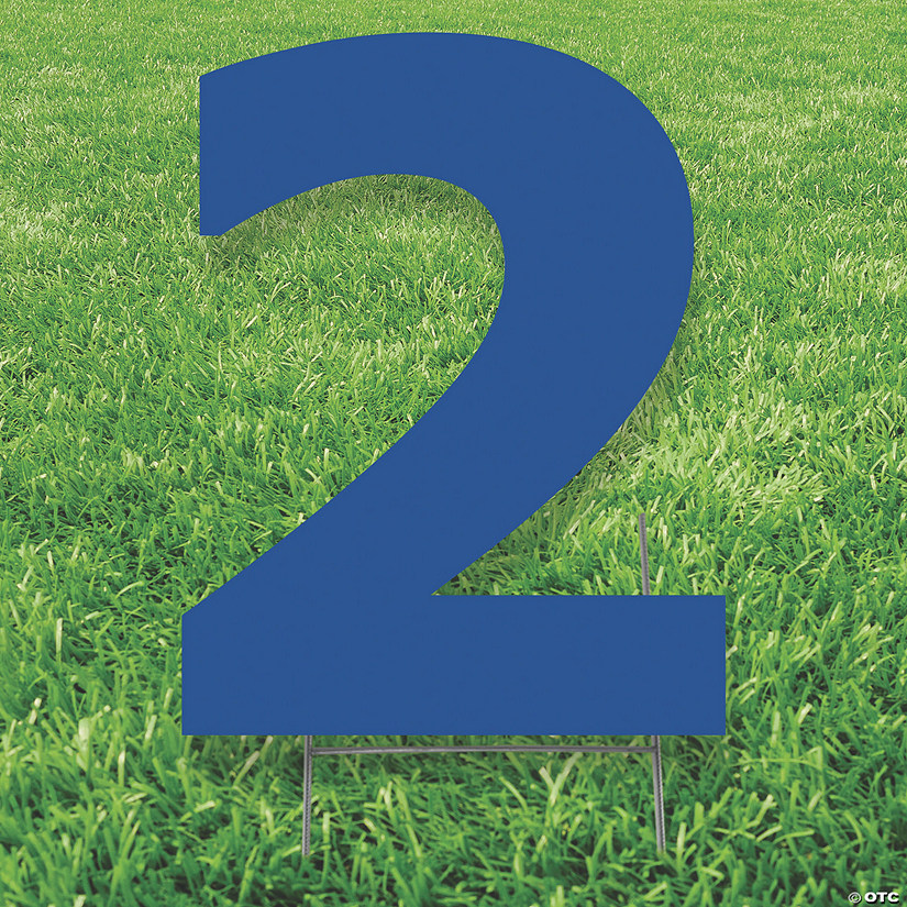 Blue Number 2 Yard Sign | Oriental Trading