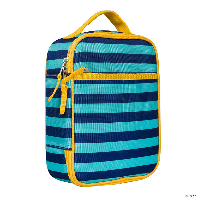 Blue Stripes Recycled Eco Lunch Bag | Oriental Trading