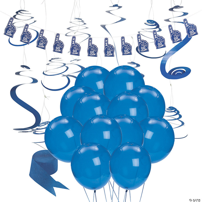 Blue Team Spirit Decorating Kit - 38 Pc.