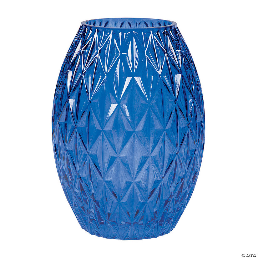 Blue Textured Glass Vase - Discontinued