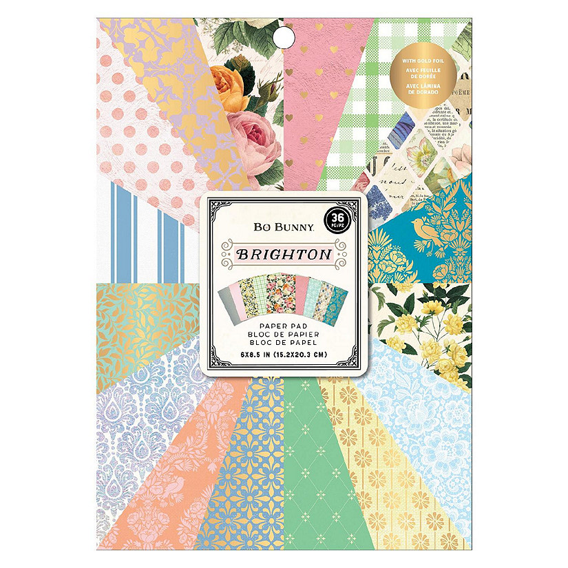 BoBunny Single-Sided Paper Pad 6"X8" 36/Pkg-Brighton | Oriental Trading