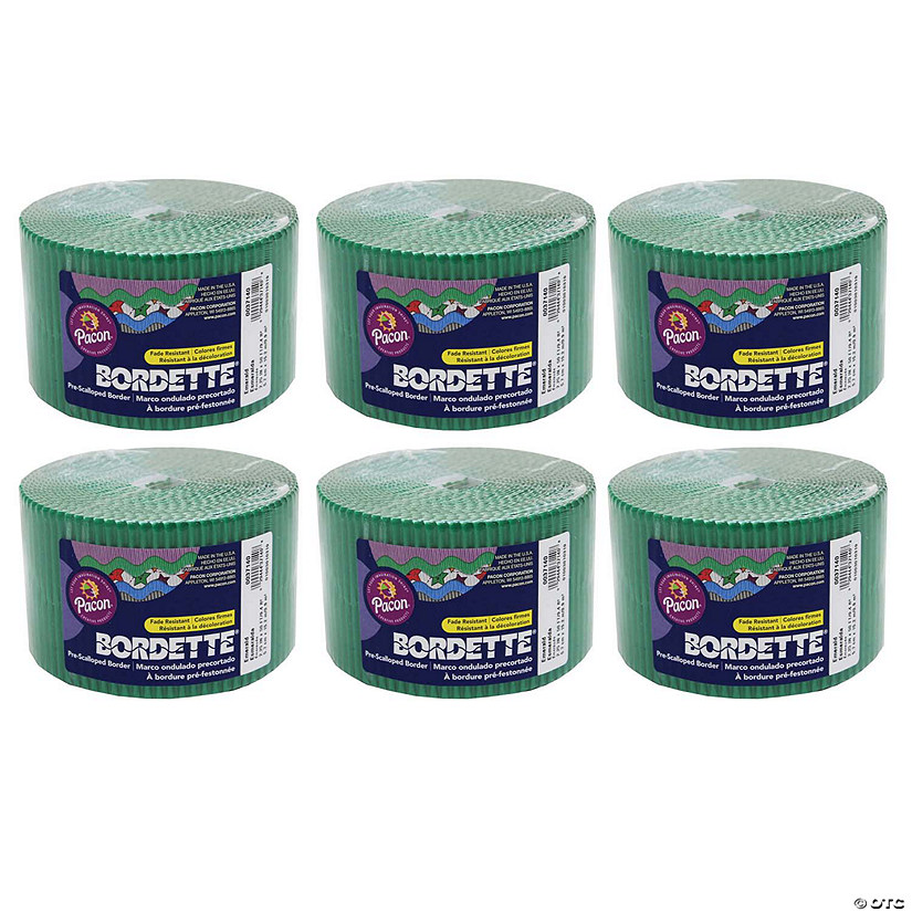 Bordette Decorative Border, Emerald, 2-1/4" x 50', 6 Rolls | Oriental ...