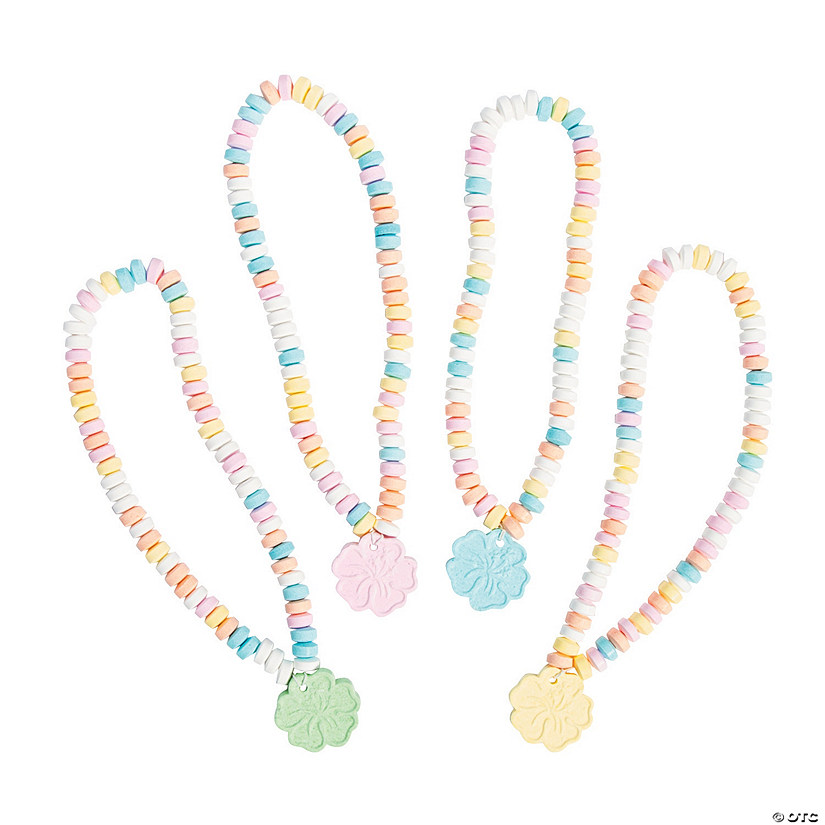 Bright Hibiscus Candy Necklaces | Oriental Trading