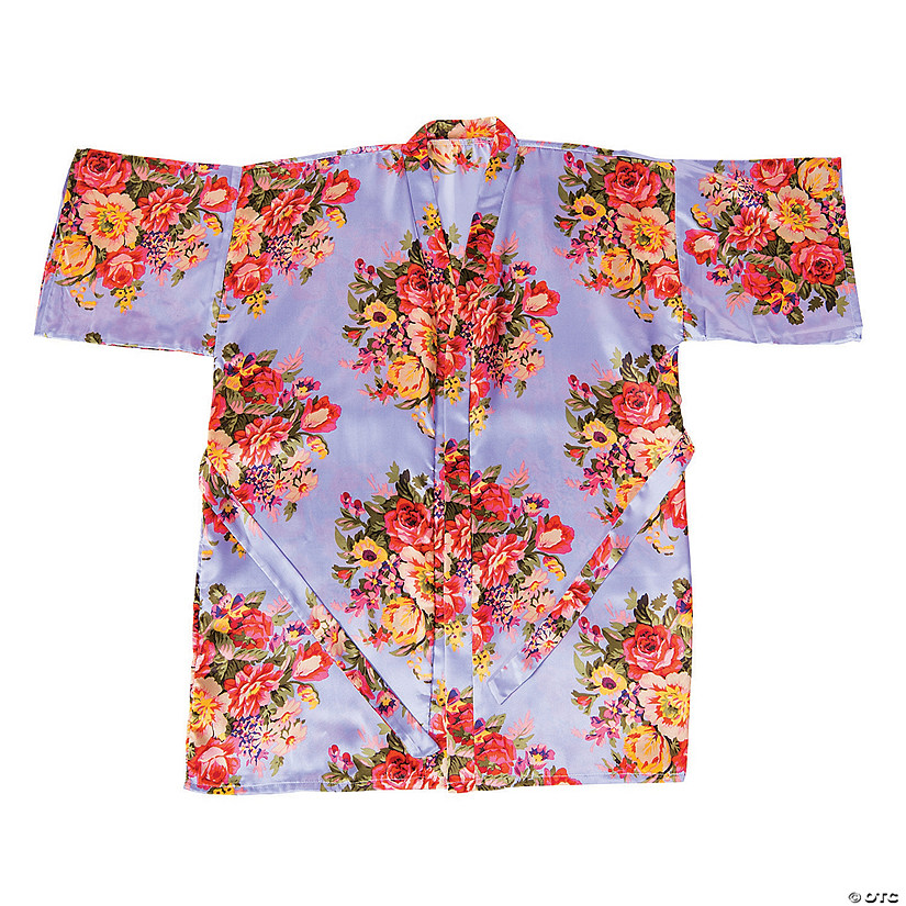 Bright Lavendar Floral Robe | Oriental Trading