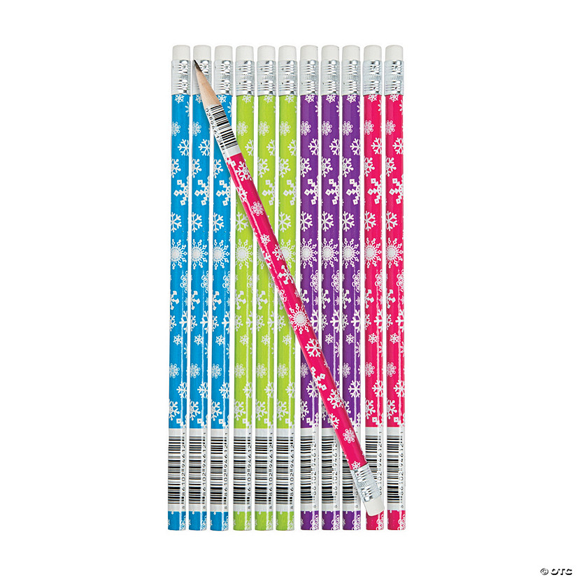 Bright Snowflake Pencils - Discontinued