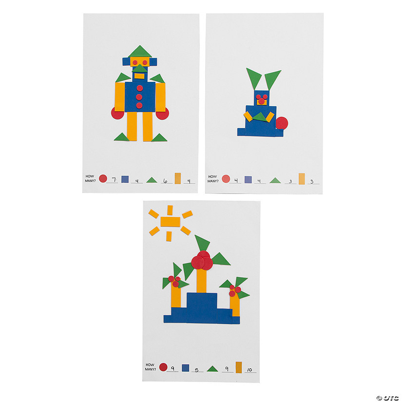 Building with Shapes Geometry Craft Kit - Makes 12 | Oriental Trading