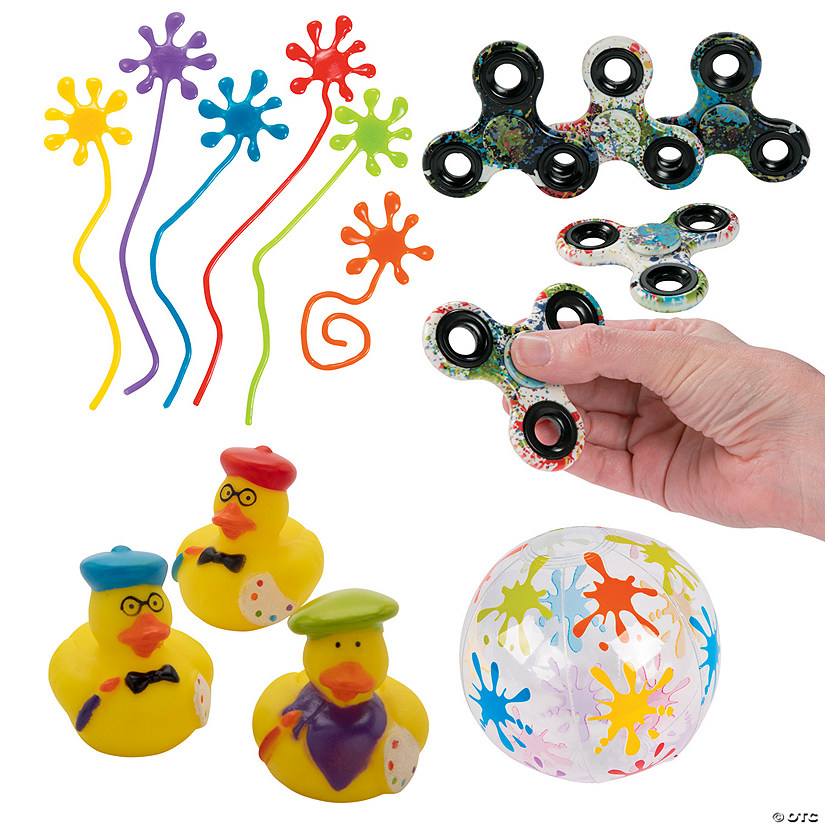 Bulk 108 Pc. Bright Paint Splatter Toy Assortment