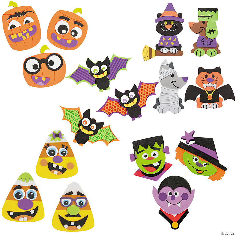 Bulk 120 Pc. Halloween Magnet Craft Kit Assortment