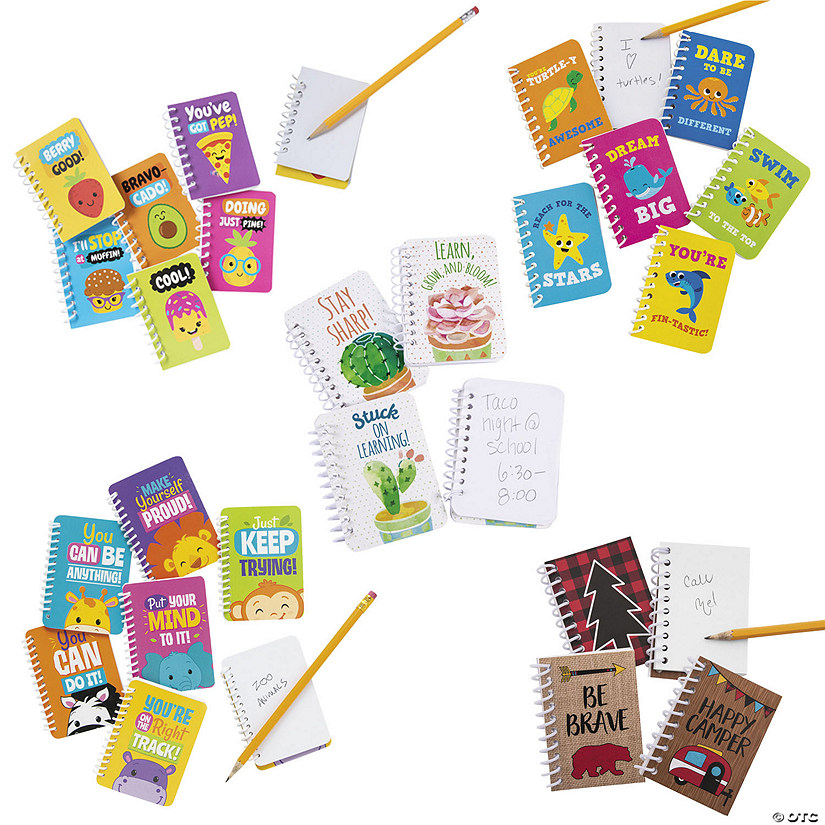 Bulk 120 Pc. Motivational Mini Spiral Notebook Assortment | Oriental Trading