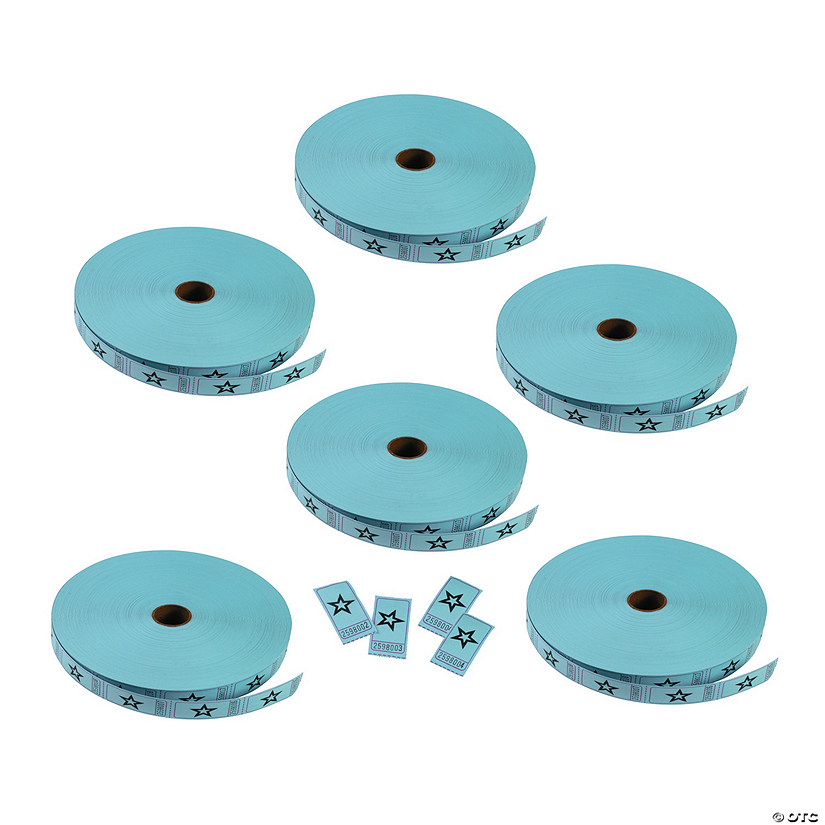 Bulk 12,000 Pc. Blue Star Single Roll Tickets | Oriental Trading