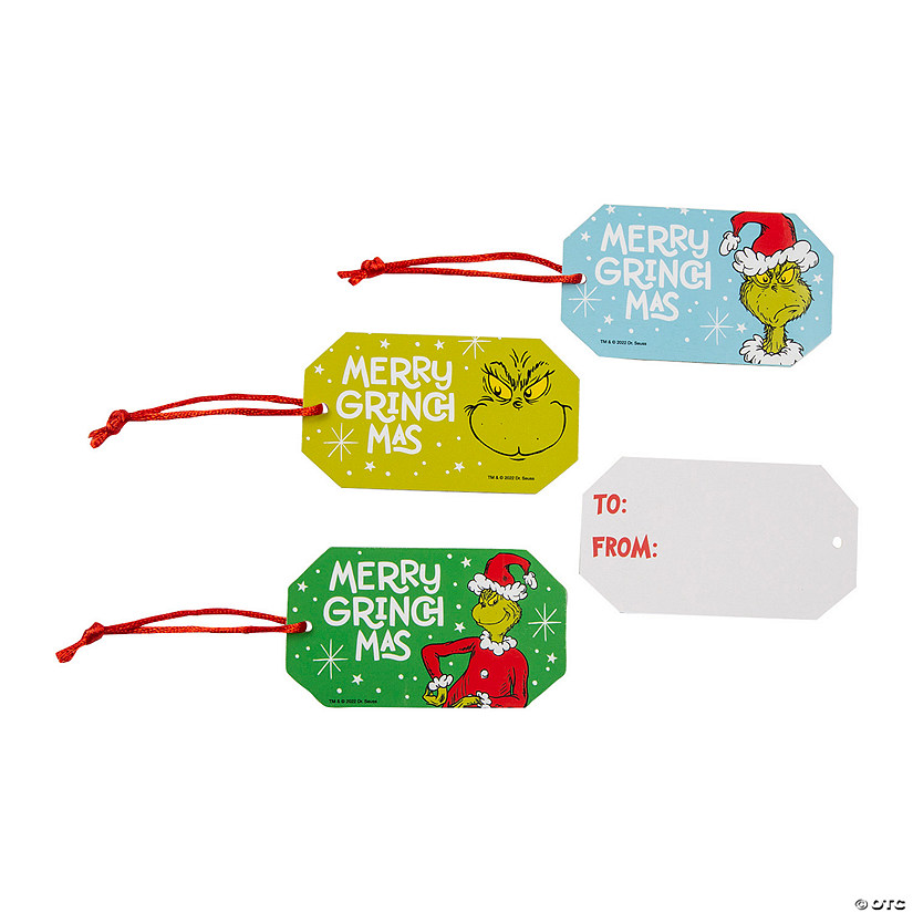 Bulk 144 Pc. Dr. Seuss™ The Grinch Gift Tags - Discontinued
