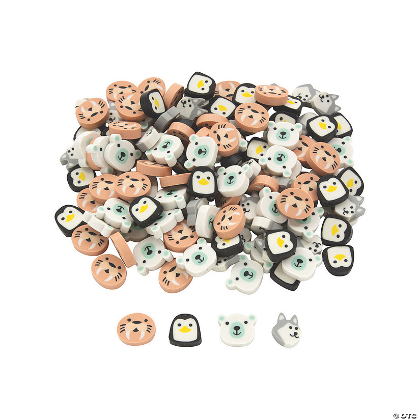 Bulk 144 Pc. Winter Animals Mini Erasers | Oriental Trading