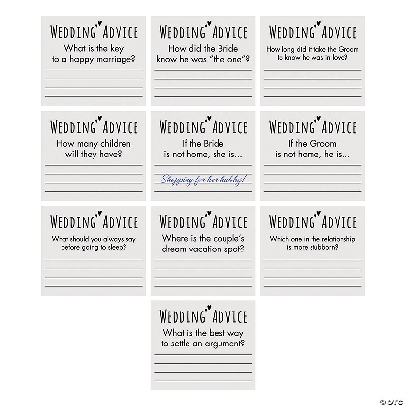 Bulk 150 Pc. Wedding Guest Response Cards | Oriental Trading