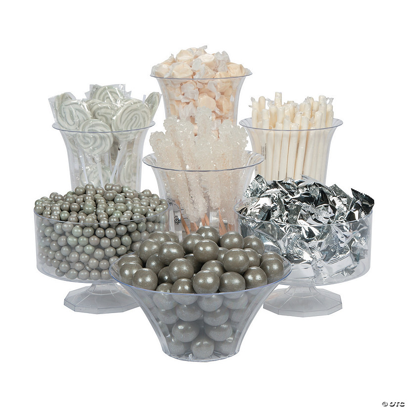 Bulk 1698 Pc. Silver & White Candy Buffet Assortment | Oriental Trading