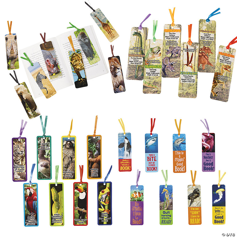 Bulk 192 Pc. Realistic Animal Bookmark Kit Assortment | Oriental Trading