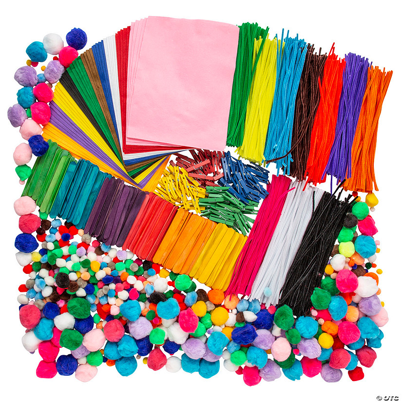 Bulk 2000 Pc. Makerspace Rainbow Craft Supplies Assortment | Oriental ...