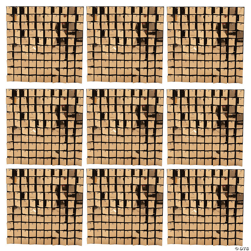 Bulk 24 Pc. Gold Sequin Shimmer Wall Panels | Oriental Trading