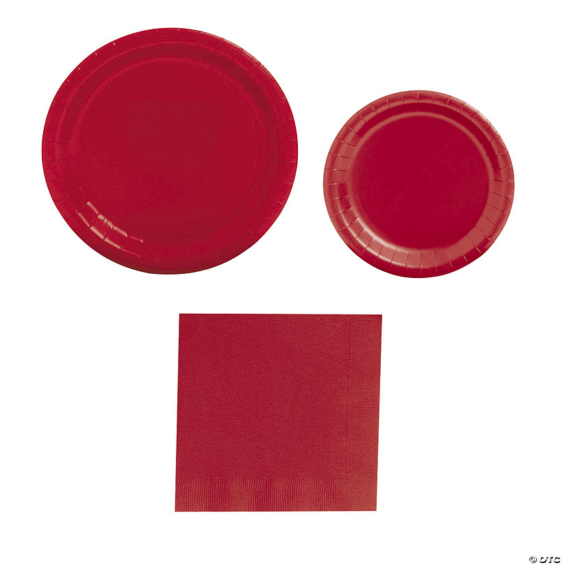 Bulk 292 Pc. Solid Color Disposable Tableware Kit for 96 Guests ...