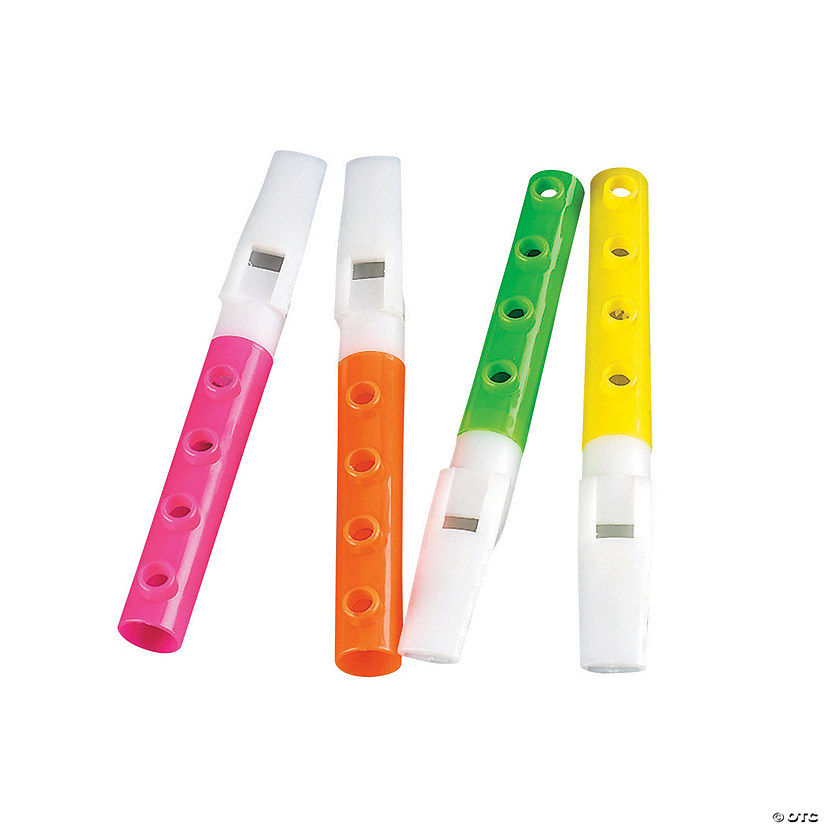 Bulk 48 Pc. Bright Mini Flutes | Oriental Trading