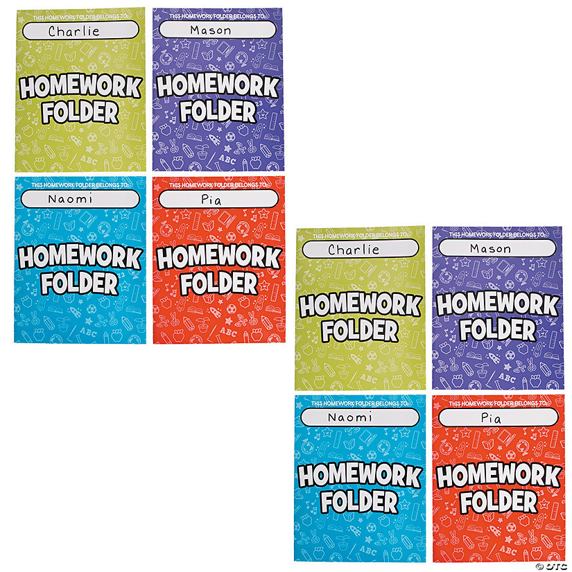 Bulk 48 Pc. Homework Pocket Folders | Oriental Trading