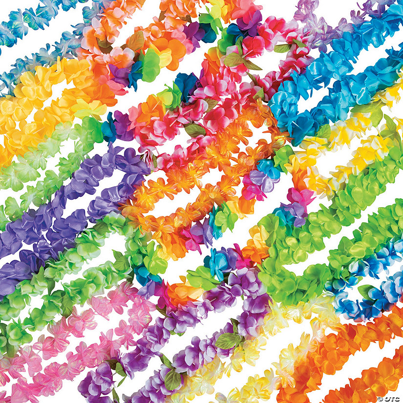 Bulk 48 Pc. Premium Polyester Lei Assortment | Oriental Trading