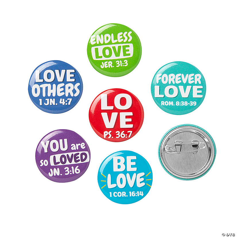 Bulk 48 Pc. Religious Loved Mini Button Assortment