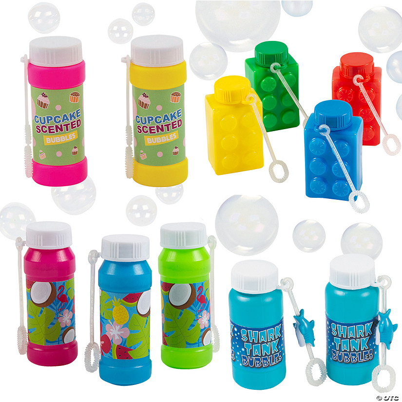 Bulk 48 Pc. Summer Fun Bubble Bottle Assortment Kit | Oriental Trading