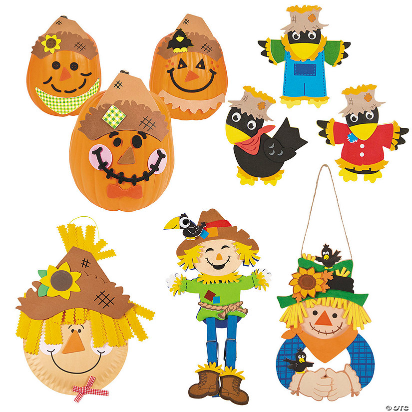 Bulk 60 Pc. “Shoo Crow” Scarecrow Craft Kit Assortment | Oriental Trading