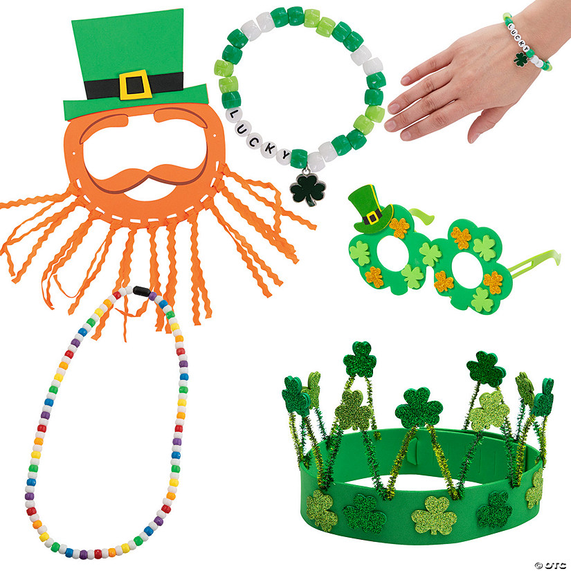 Bulk 60 Pc. St. Patrick’s Day Wearables Craft Kit Assortment | Oriental ...
