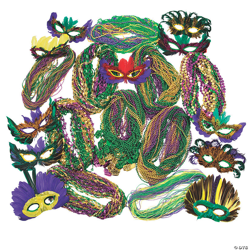 Bulk 600 Pc. Masquerade Mask & Bead Assortment