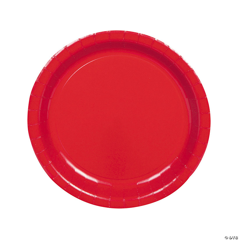 Bulk 75 Ct. Classic Red Paper Dinner Plates - Discontinued