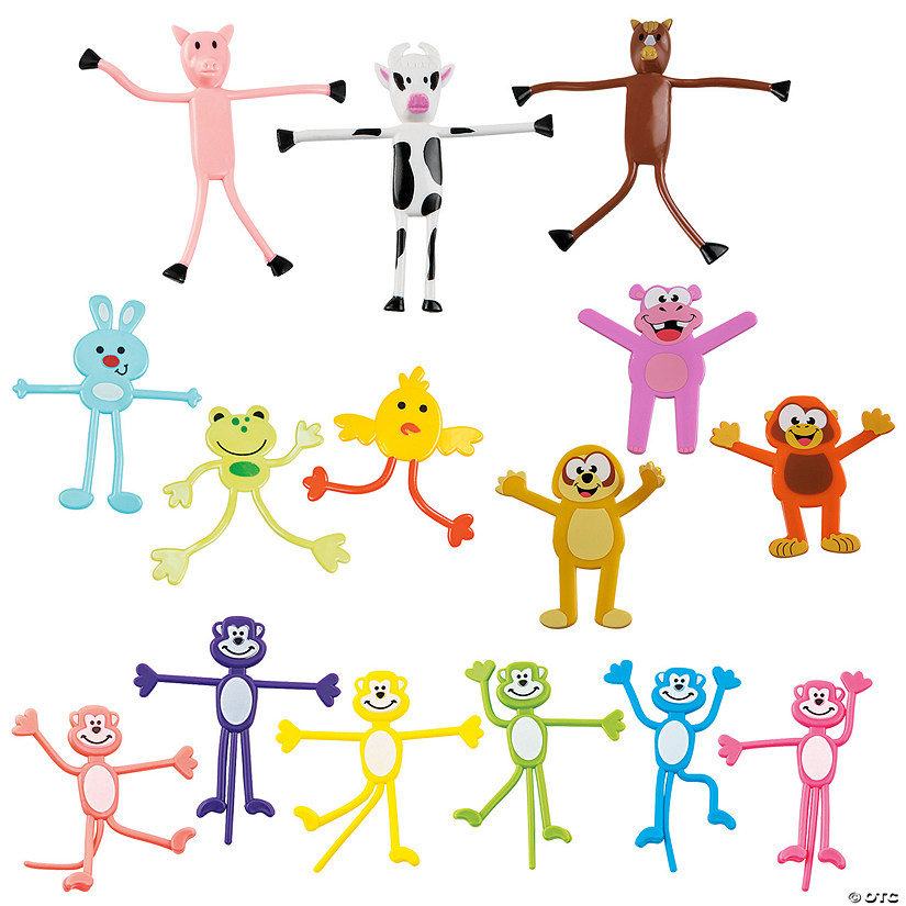 Bulk 96 Pc. Animal Characters Bendable Toy Assortment | Oriental Trading