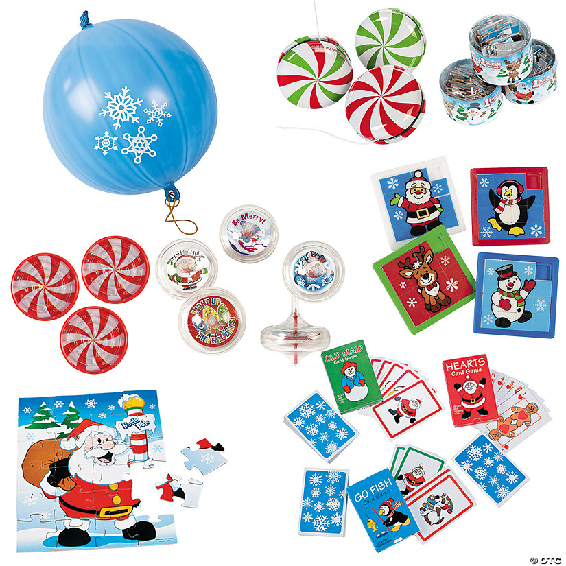 Bulk 96 Pc. Mini Holiday Fun & Games Kit | Oriental Trading