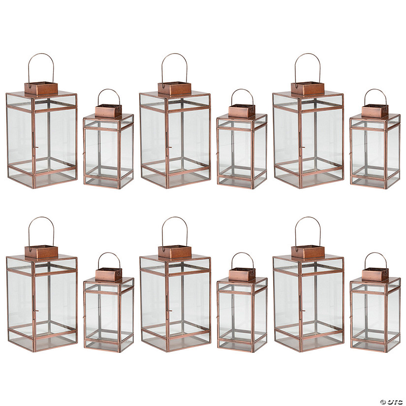 Bulk Copper Metal Lanterns - 12 Pc.