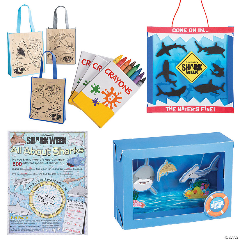 Bulk Discovery Shark Week™ Activity & Craft Kit Assortment - Makes 24