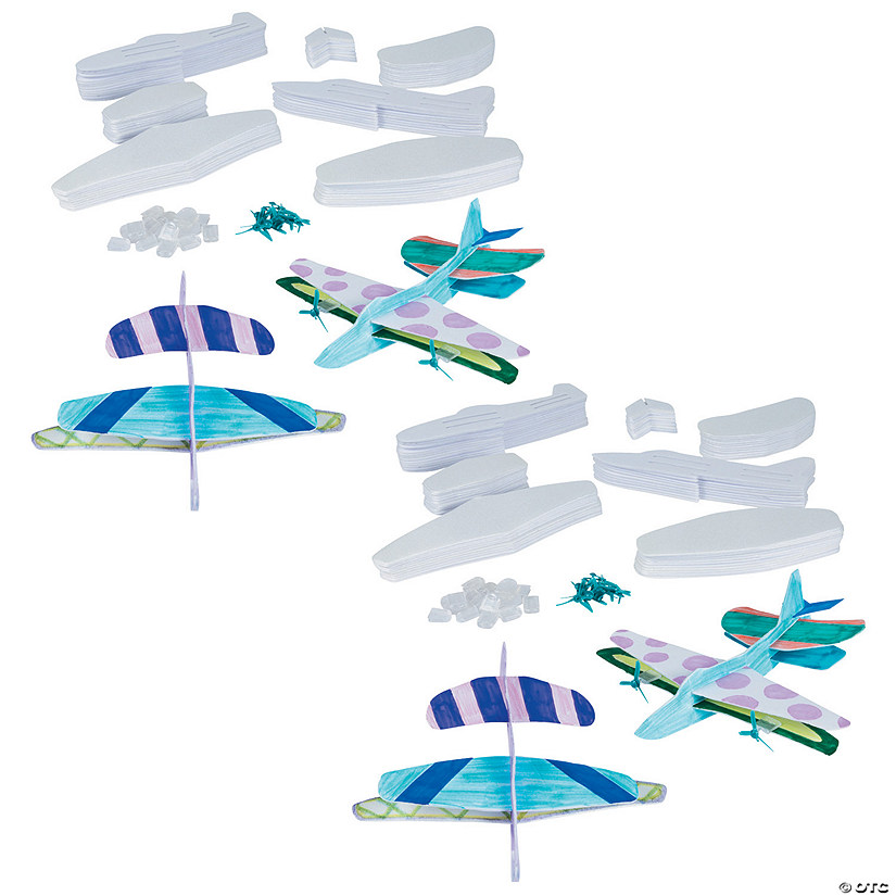 Bulk DIY STEAM Plane & Glider Kit - Makes 50 | Oriental Trading