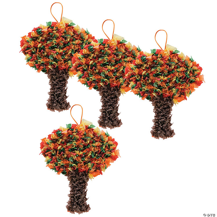 Bulk Fall Tree Crinkle Tissue Paper Craft Kit - Makes 48