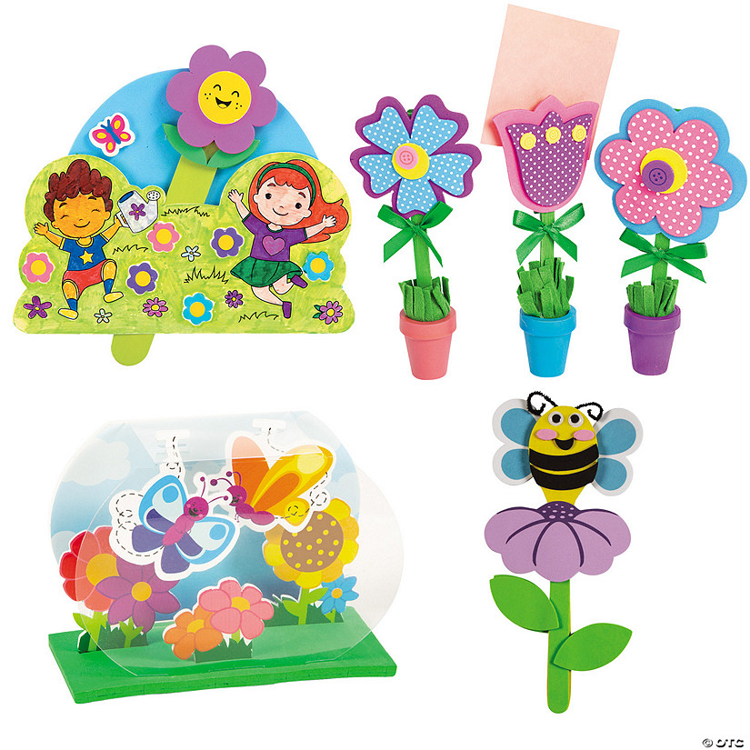 Bulk Friendly Flowers Craft Kit Assortment - Makes 48 | Oriental Trading