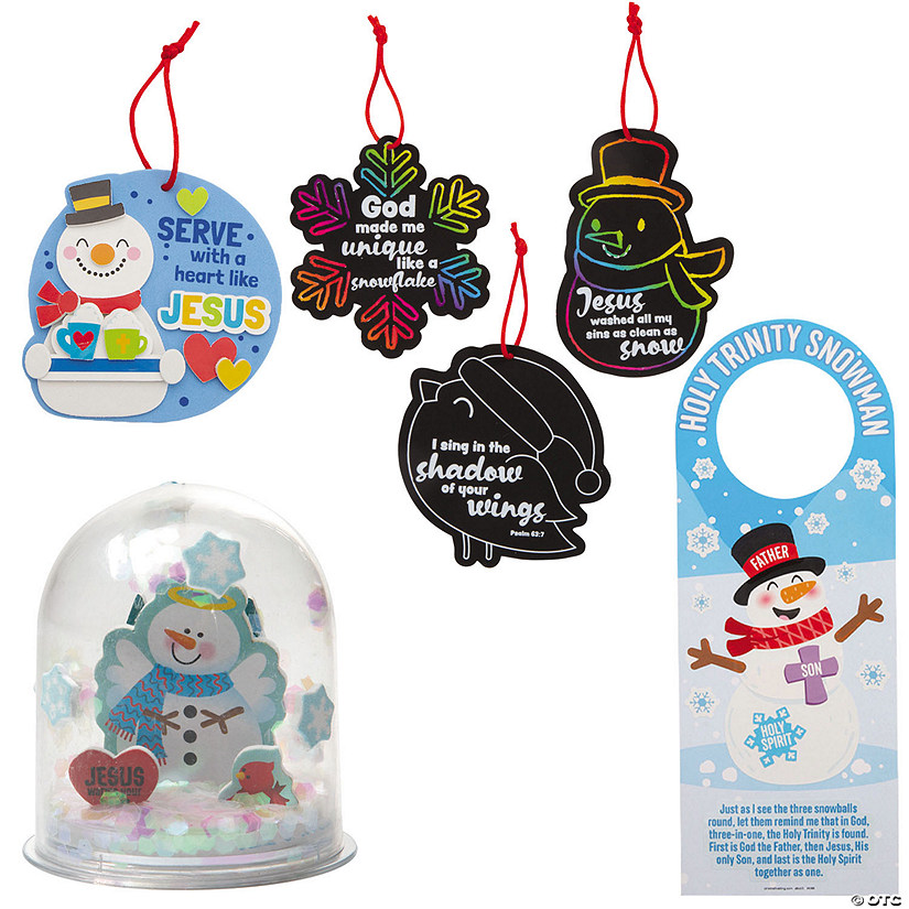 Bulk Holy Trinity Snowman Craft Kit Assortment - Makes 60
