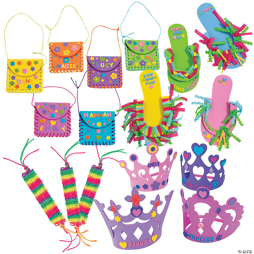 Bulk Slumber Party Craft Kit Assortment - Makes 48