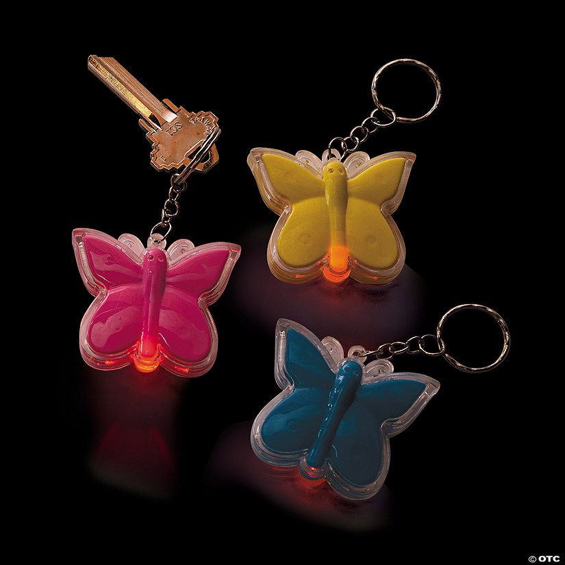 Butterfly LED Light-Up Keychains - Discontinued