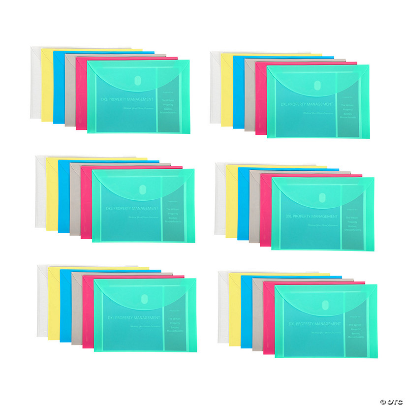 C-Line Poly XL Reusable Envelope, Letter Size, Side Load, Assorted ...