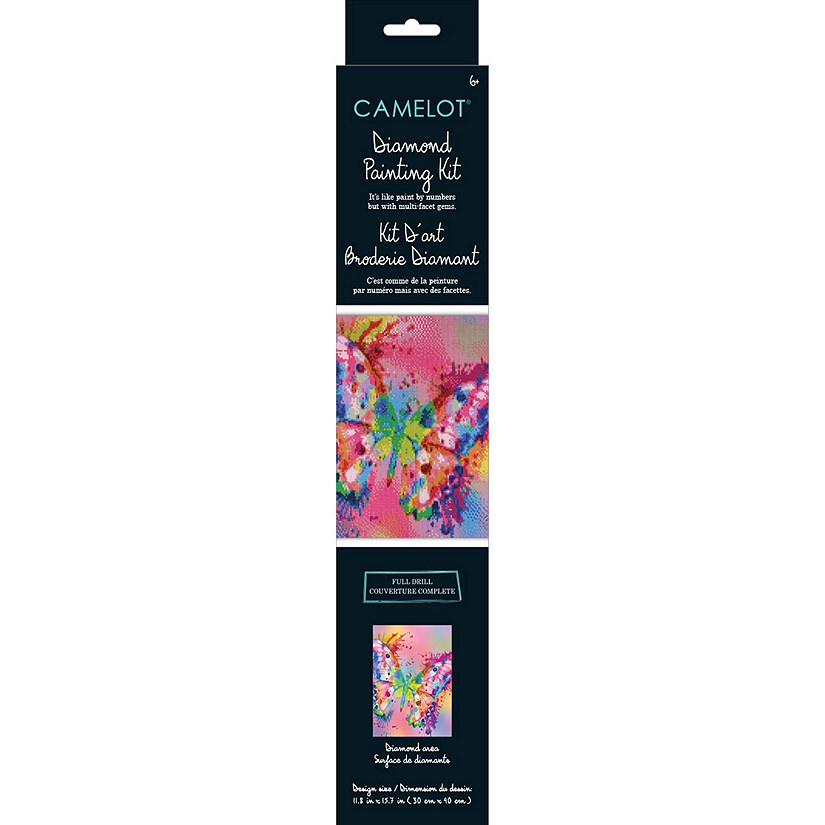 Camelot Dots Diamond Art Kit 11.8"X15.7"-Butterfly Imprint | Oriental Trading