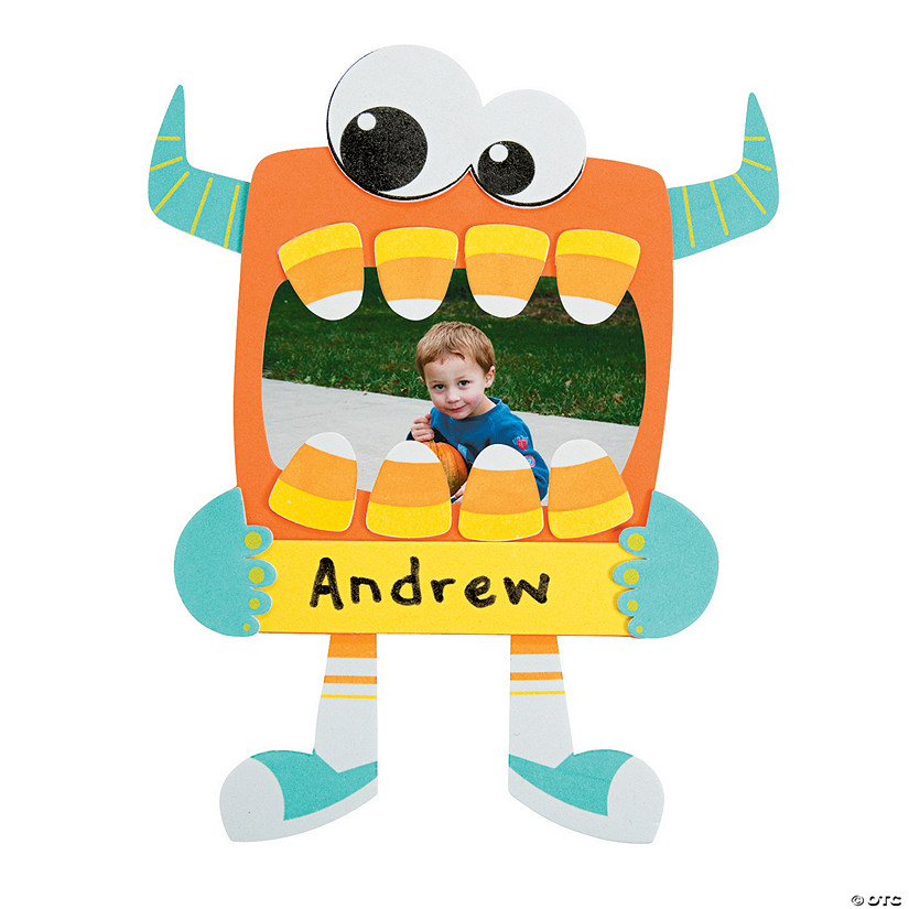 Candy Corn Monster Picture Frame Magnet Craft Kit - Discontinued